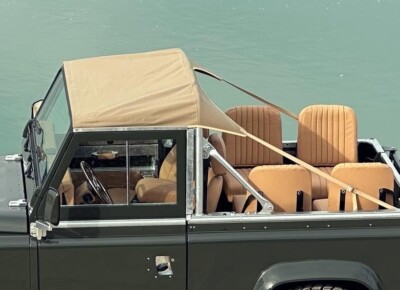 SAND Land Rover Defender 90 110 Canvas Bikini Soft Top Convertible Roof ...