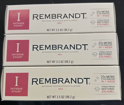 Rembrandt Intense Stain Whitening Toothpaste, Mint Flavor, 3.5-Ounce (3 ...