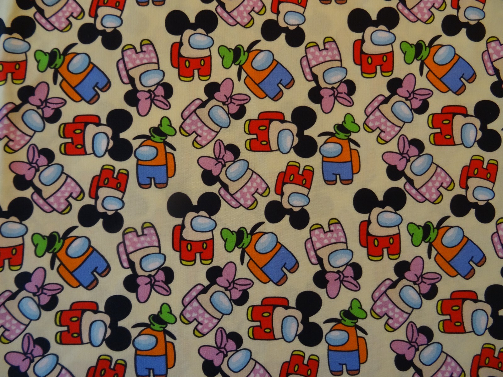 Among Us Mickey Mouse, Minnie Mouse & Pluto Video Game Novelty Cotton ...