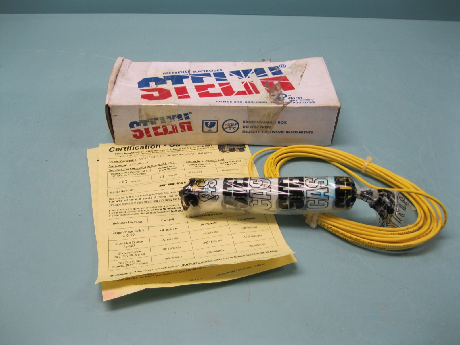 Borin Stelth Reference Electrodes SRE-007-CUY Electrode NEW C6 | eBay