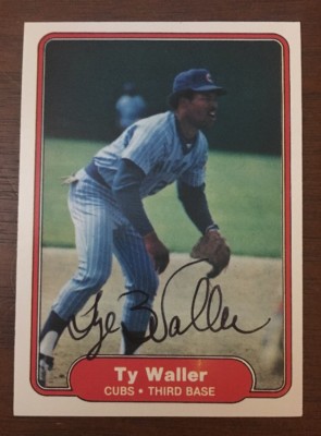 TY WALLER 1982 FLEER AUTOGRAPHED SIGNED AUTO BASEBALL CARD 607 CUBS | eBay
