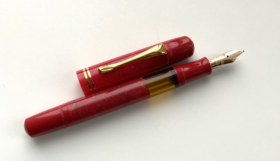 Pelikan M101N Bright Red, 14K Gold Medium Nib | eBay