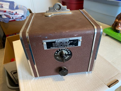 Vtg Columbia coin operated radio for parts or repair only no key ...