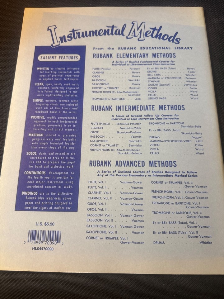 Rubank No. 44 Elementary Method for Drums by Paul Yoder Music Book | eBay