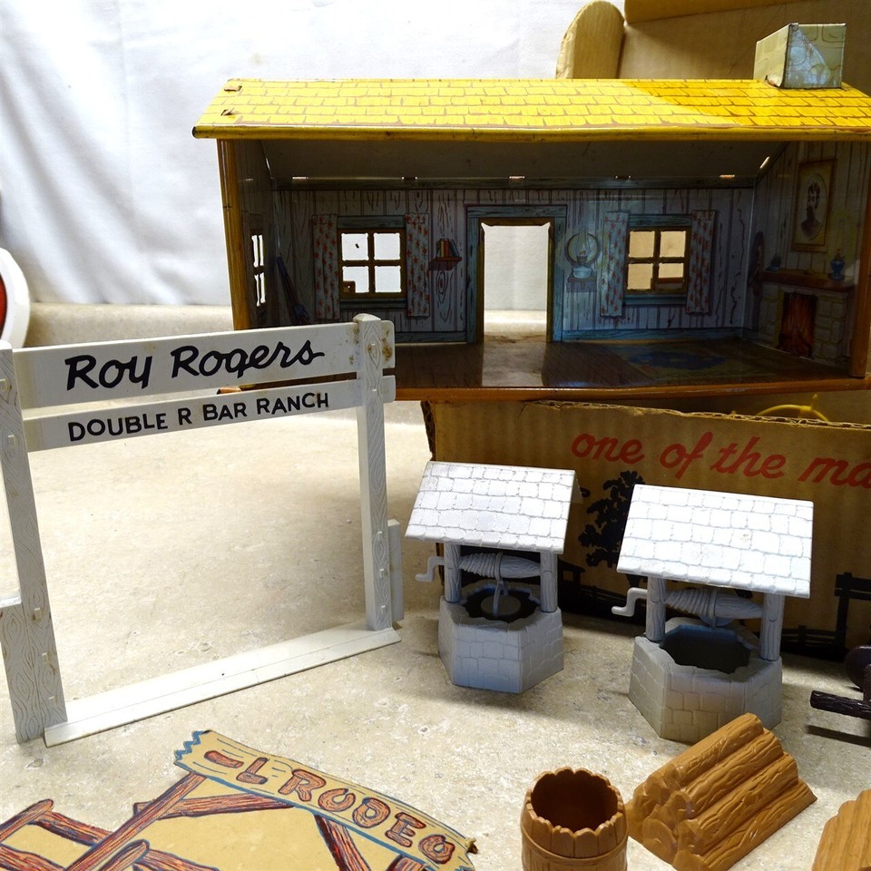 Vintage Marx Roy Rogers Rodeo Ranch Play Set + Box, Assorted ...