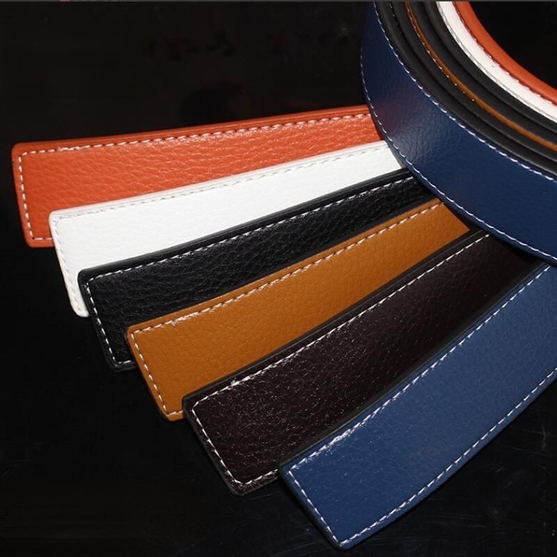 Leather Solid Color Strap Belts Men Women Casual Apparel Garments ...