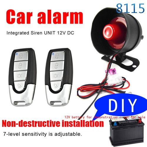 Car Security System Horn Siren Alarm with 2 RC Controls Anti-Theft ...