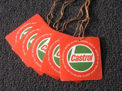 CASTROL OIL CHANGE TAG BADGE MB 190 300 SL VW OVAL SPLIT BMW NOS | eBay