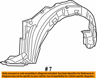 53875-12530 Toyota Liner, front fender, rh 5387512530, New Genuine OEM ...