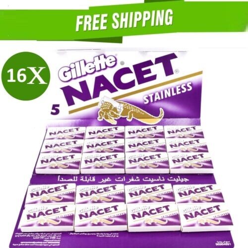 1600X Double Edge Razor Blades Gilette NACET Stainless Russia Men's ...