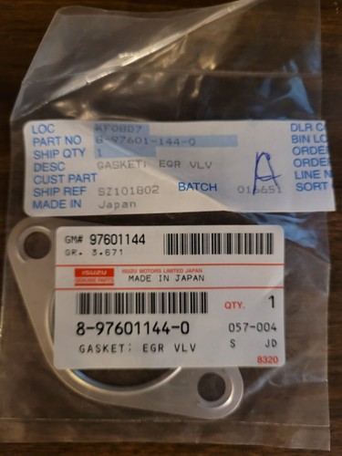 ISUZU / GM EGR VALVE GASKET PN 8-976011-144-0 8-97601144-0 97601144 OEM ...