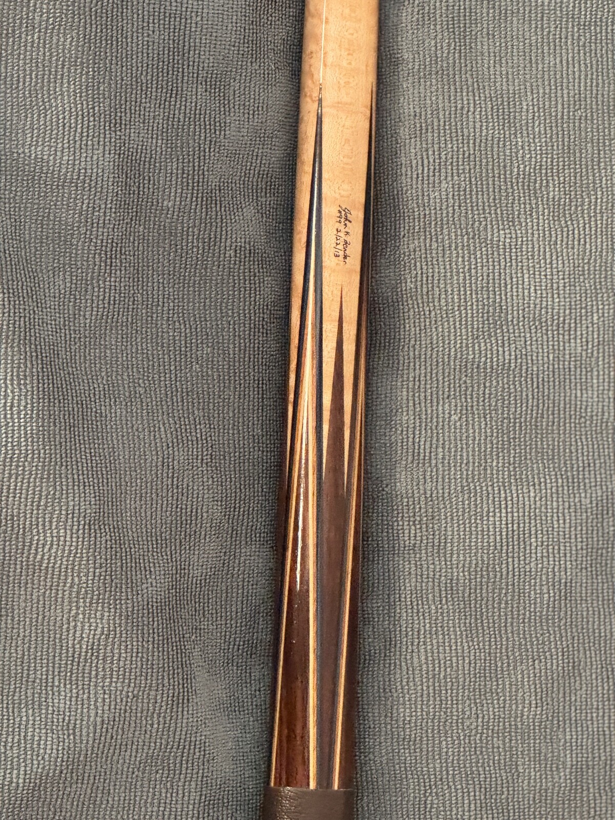 John Bender Pool Cue Beautiful Alternating 8-Pts. Birdseye Maple ...