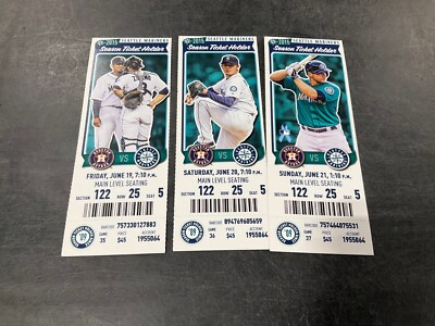 MARINERS~2015 TICKET STUB 6/19/15-6/20/15-6/21/15 VS ASTROS | eBay