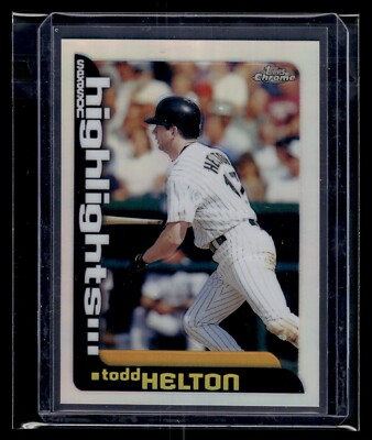 2000 Topps Chrome Refractor #221 Todd Helton Highlights Rockies HOF ...
