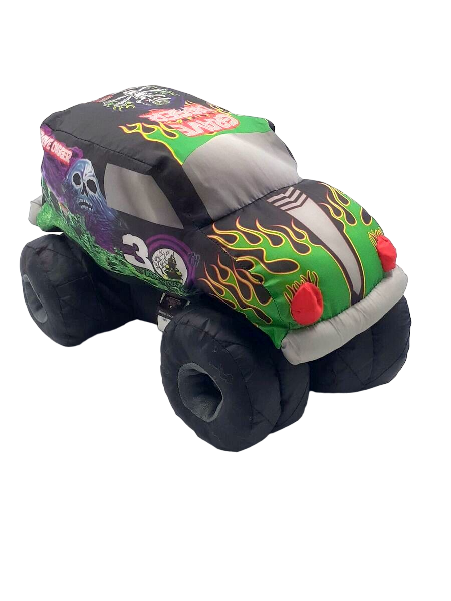 Grave Digger Plush 13”x9”x7” Monster Jam 2015 Monster Truck Bed Pillow ...
