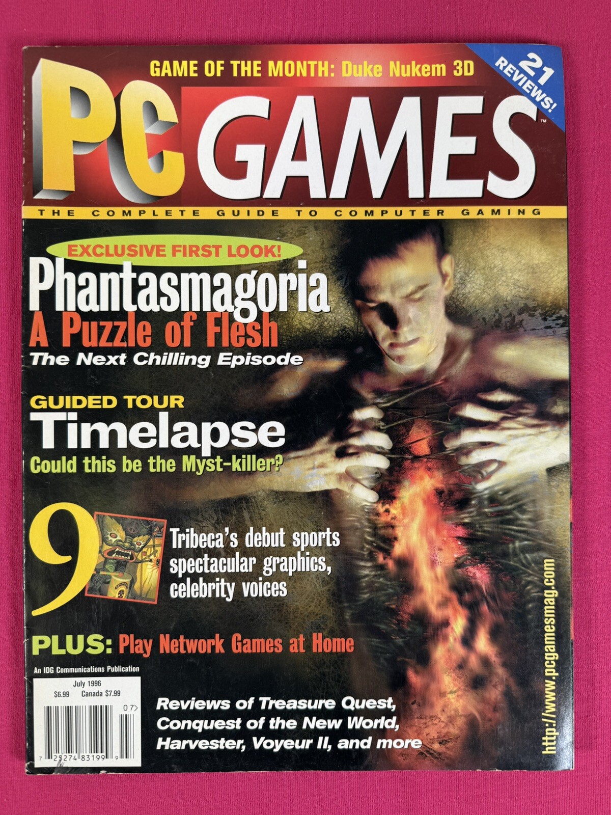 July 1996 PC GAMES Magazine | Sierra On-line PHANTASMAGORIA, Duke Nukem ...
