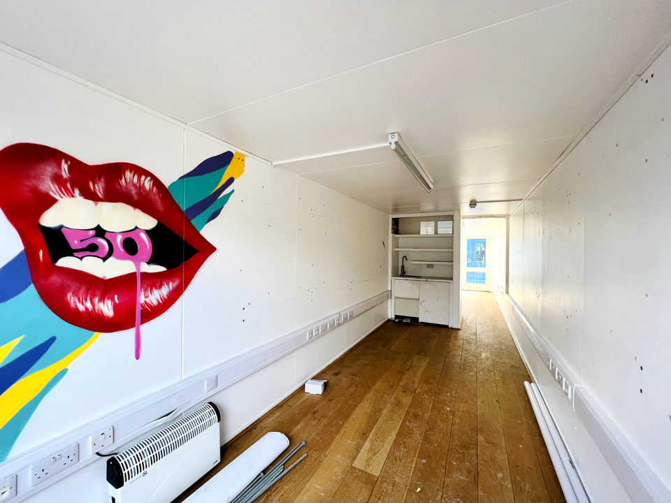 Converted Shipping Container | 40 X 8 Ft | Container Home | Kitchenette ...