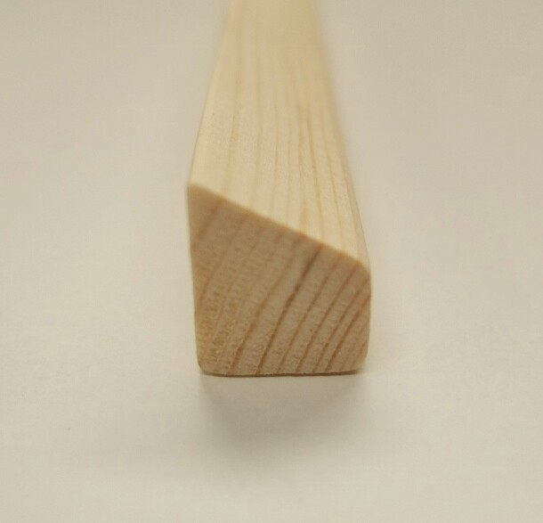 18x15mm Wedge Bevel Wooden Softwood Pine Bead Beading Timber Window ...