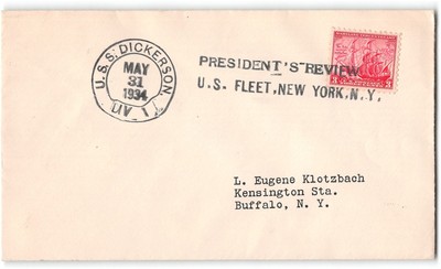 USS Dickerson, President's Review, 1934 | eBay UK