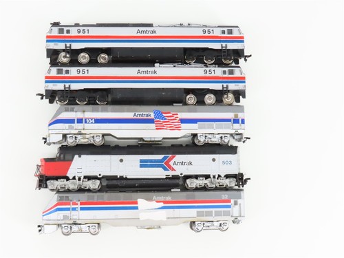 LOT of 5 HO Scale Athearn/Bachmann Amtrak P42/F40/E60 Diesel & Electric ...