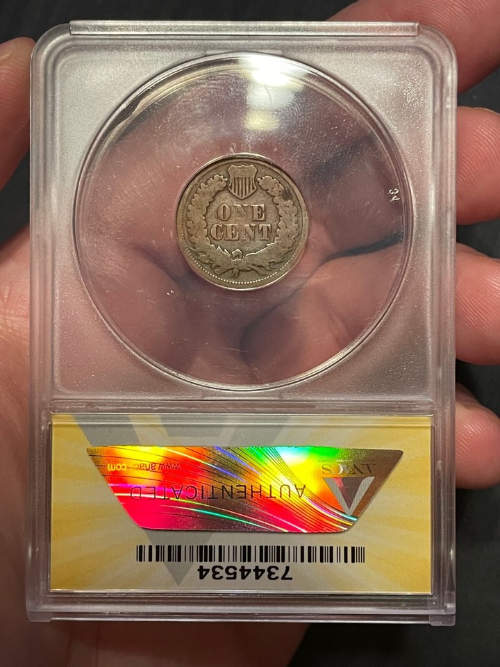 1871 Indian Head Cent Penny- ANACS Certified, FS-901, Shallow N | eBay