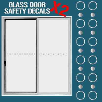 GLASS DOOR HAZARD PROTECTION DECAL STICKER SET SAFETY GLASS DOOR ...