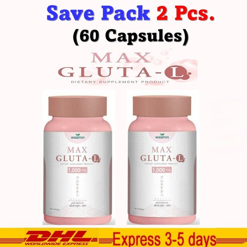 2x MAX GLUTA-L 1,000 mg Concentrated Formula Food Supplement Radiant ...