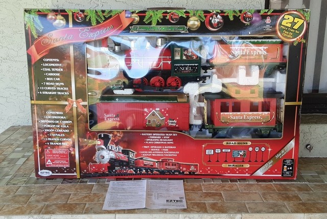 Santa Express Train Set Christmas EZTEC 27 Pieces | eBay