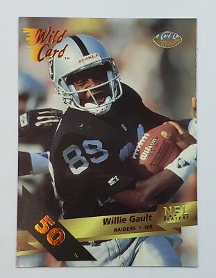 1993 Wild Card NFL Football Card #151 Willie Gault Los Angeles Raiders ...