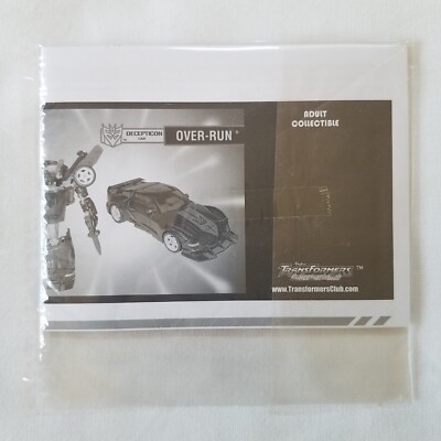 Transformers Collectors Club TFCC Botcon Over-Run Instructions Only | eBay