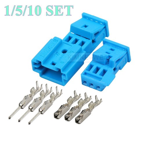 3 Pin TE MQS Automotive Male Female Tweeter Connector Plug Socket Kit ...