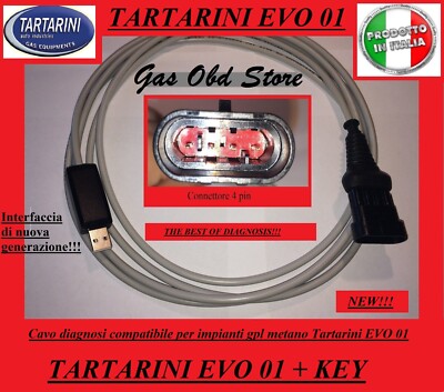 Cavo diagnosi usb Professionale per centraline Gpl/Metano Tartarini EVO ...