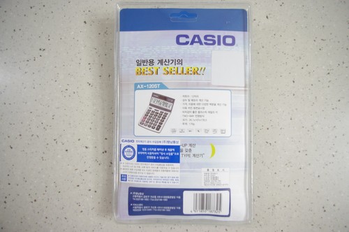 CASIO AX-120ST 12DIGITS TWO WAY POWER Calculator, Good Touch, Tilt ...