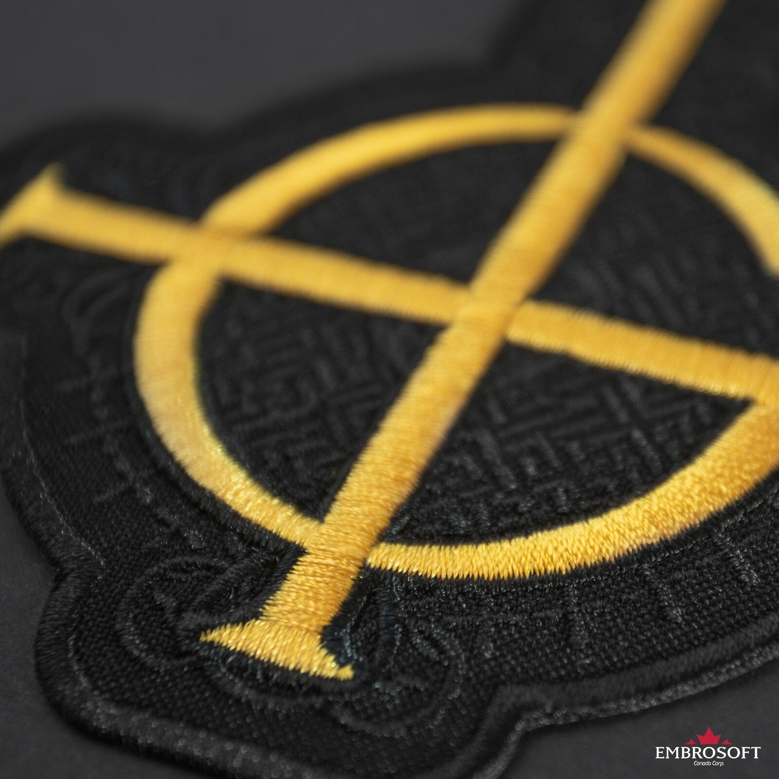 Ghost BC Golden Grucifix Cross Symbol with Pattern Band Embroidered ...