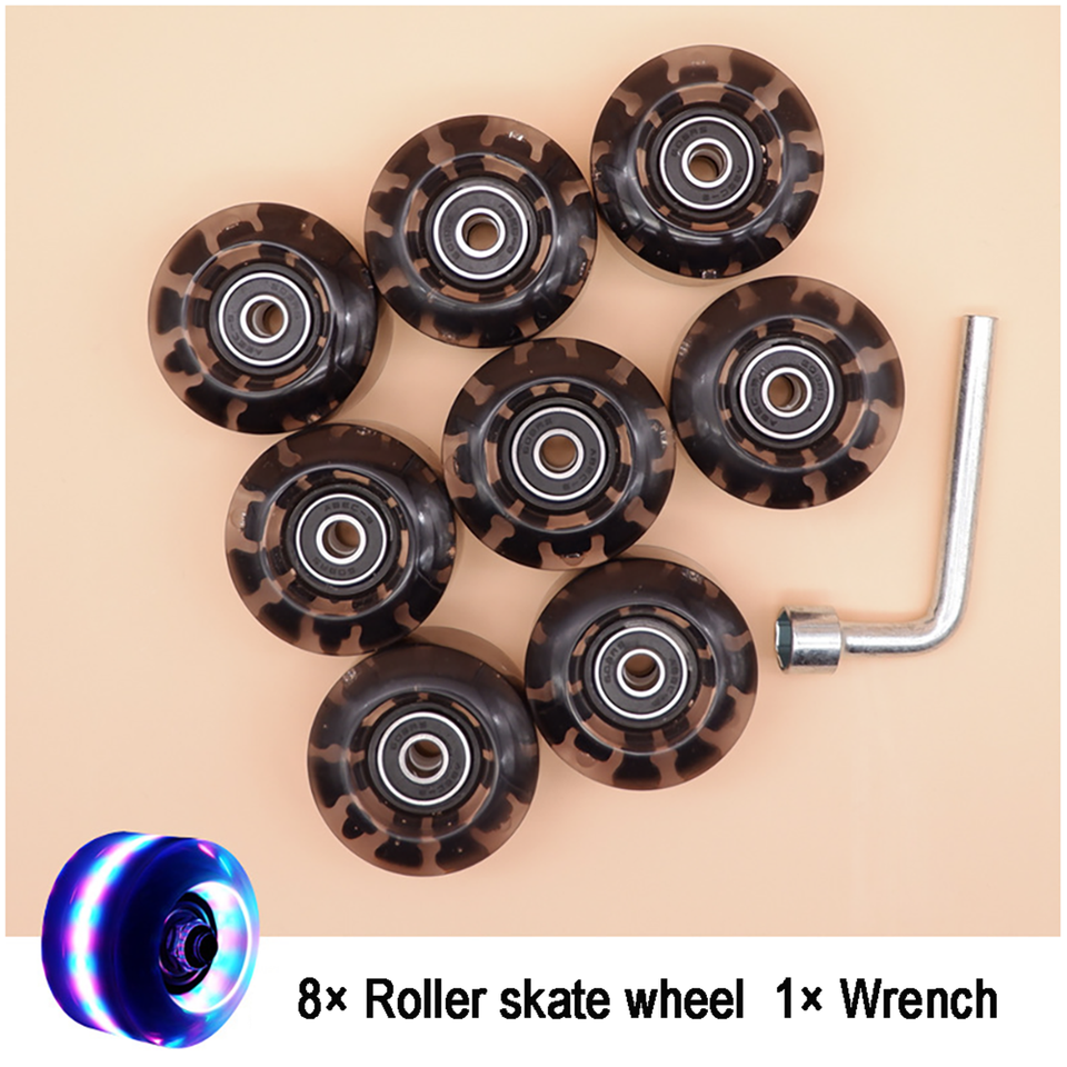 Light Up Roller Skate Wheels Indoor Outdoor LED Wheels for Skateboard ...