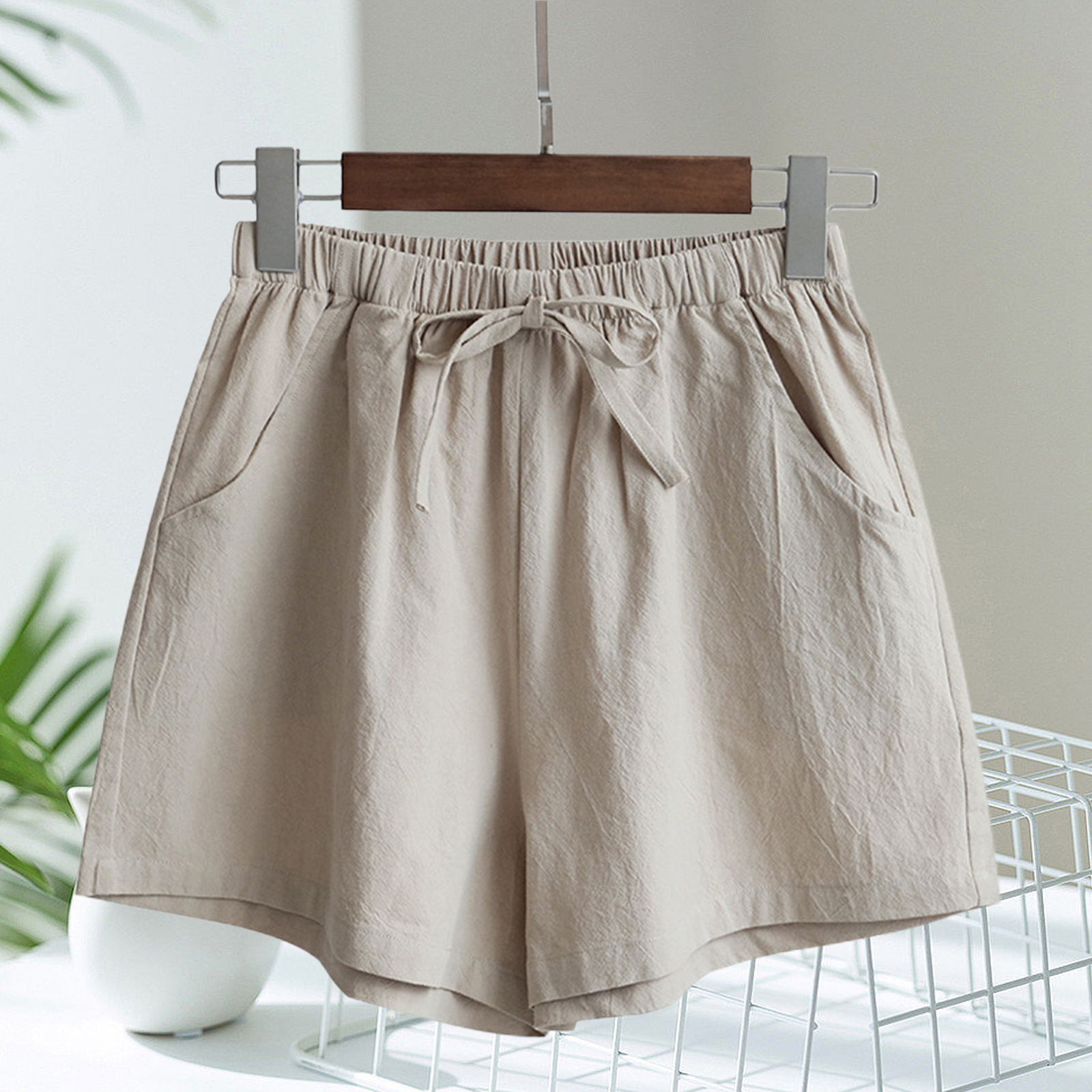 Beach Shorts Double Pockets Beachwear Women Summer Sports Shorts ...