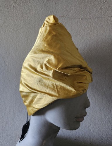 NEW Rare Y2k Prada Duchess Show Yellow Gold Silk Stunning Glam Turban ...