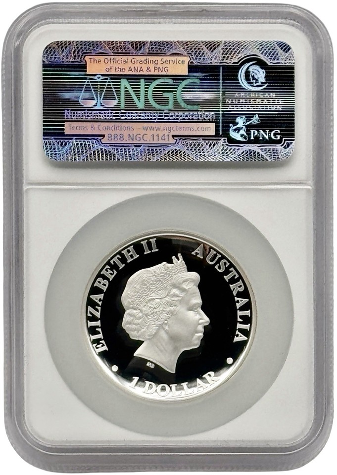 2015-P Australia 1 oz .9999 Fine Silver Kangaroo NGC PF70 UC HR First ...