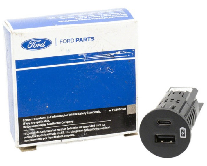 OEM NEW 21-24 Ford USB-C Plug Power Outlet Receptacle Socket Rear of ...