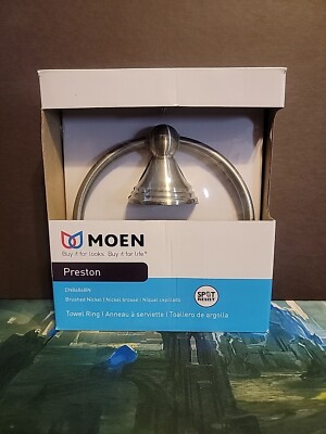 MOEN Preston Towel Ring in Spot Resist Brushed Nickel DN8486BN | eBay