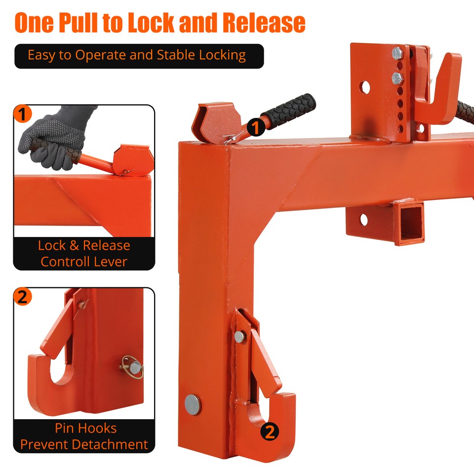 3 Point Quick Hitch Adapter Attach For Category 1 & 2 Cat 1 Cat2 ...