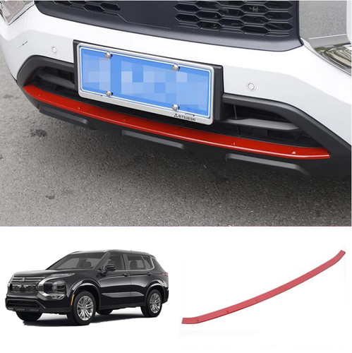 For Mitsubishi Outlander 2023+ Red Front Bumper Lip Spoiler Molding ...