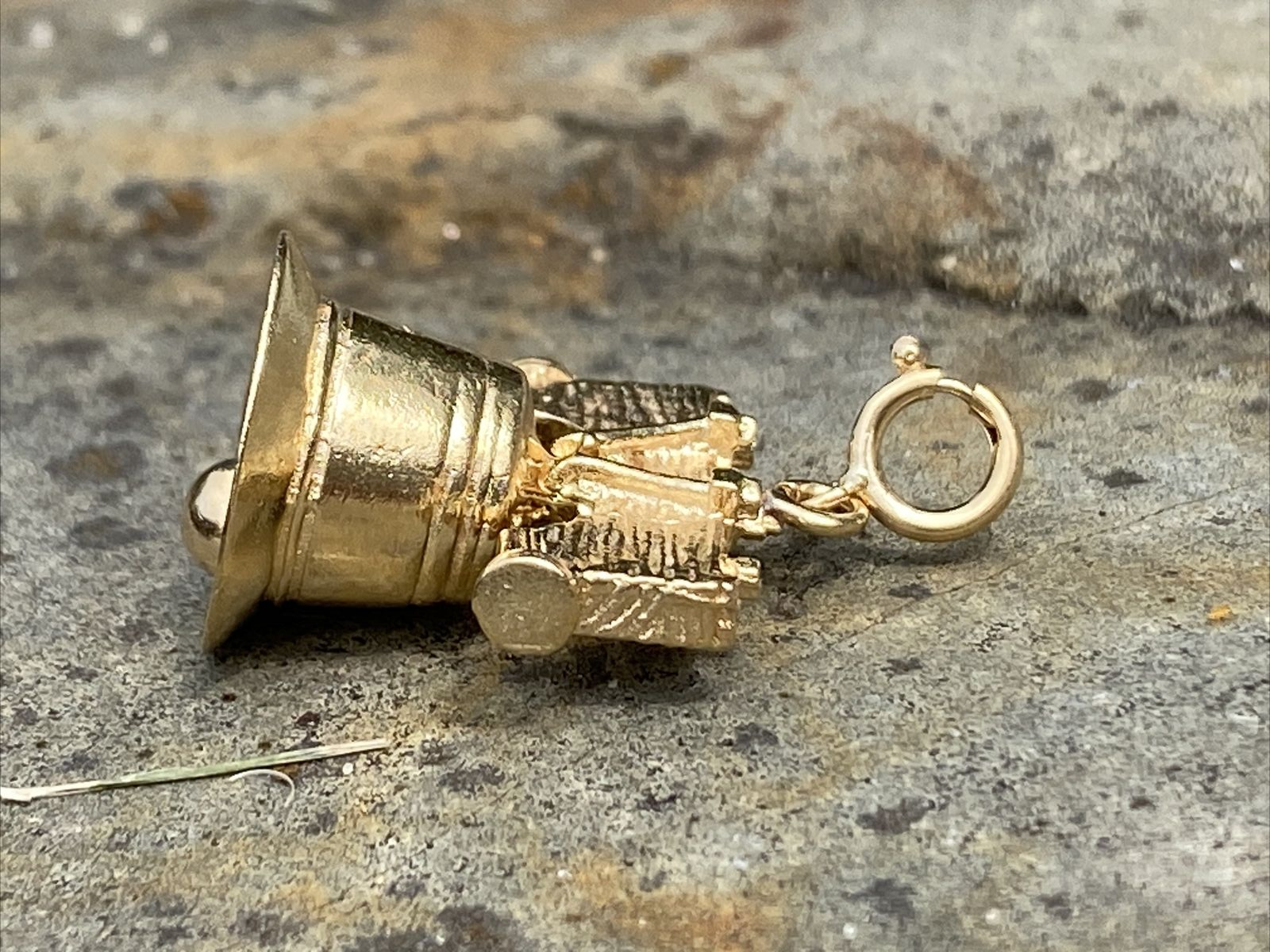14K Yellow Gold Liberty Bell Charm | eBay