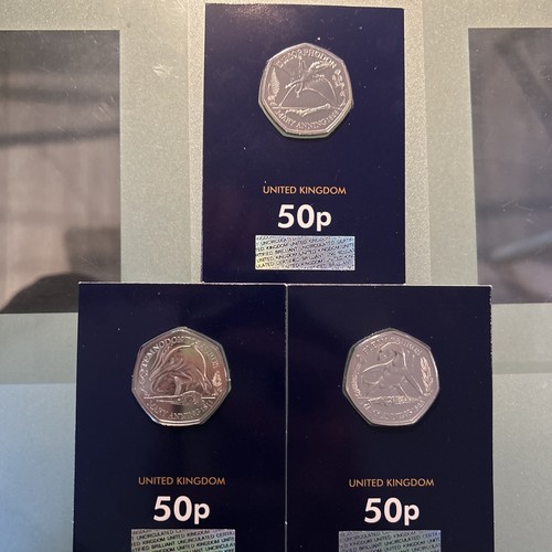 Mary Anning 2021 Collection 50p Set Fossil Dinosaur Coins BUNC Change ...