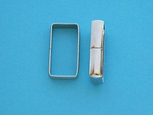 25mm 1" Rectangle Keeper Loop Ring Nickel Nickle Plated Belt Keepers ...
