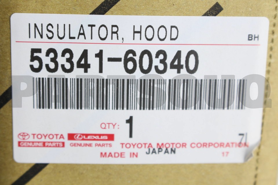 5334160340 Genuine Toyota INSULATOR, HOOD 53341-60340 | eBay