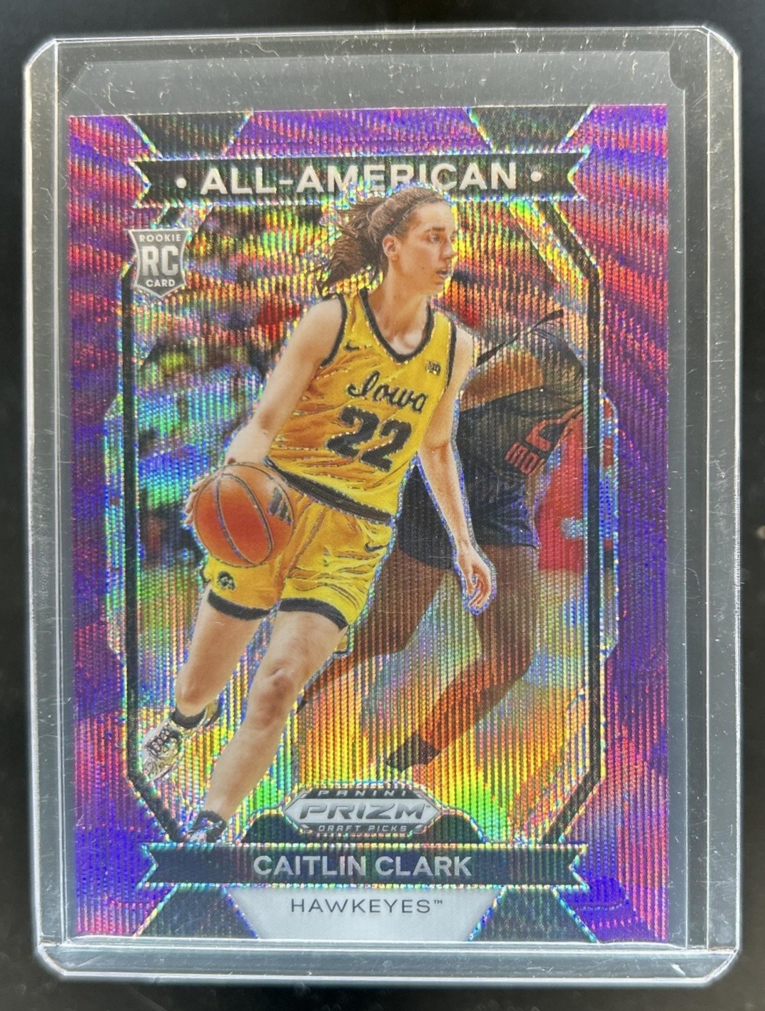Caitlin Clark 2024 Prizm Draft Picks #23 All-American - Purple Wave ...