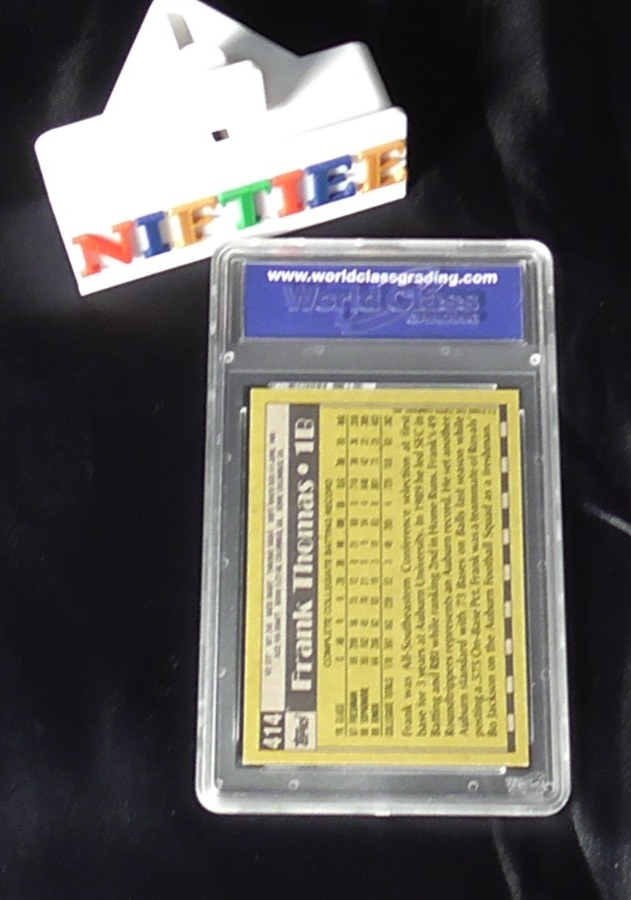 1990 TOPPS FRANK THOMAS RC ERROR BLANK FRONT NNOF RARE WCG GRADED 10 ...