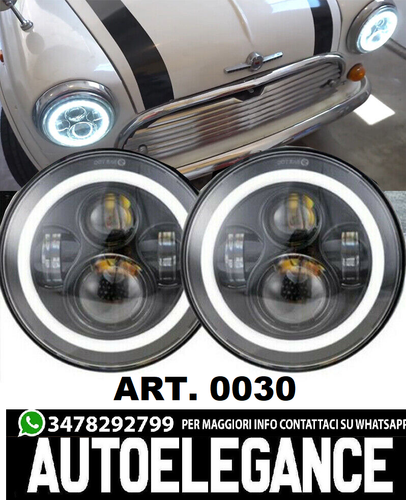 Austin Mini Rover Phares Avant LED Avec Feux de Jour Angel Eyes | eBay