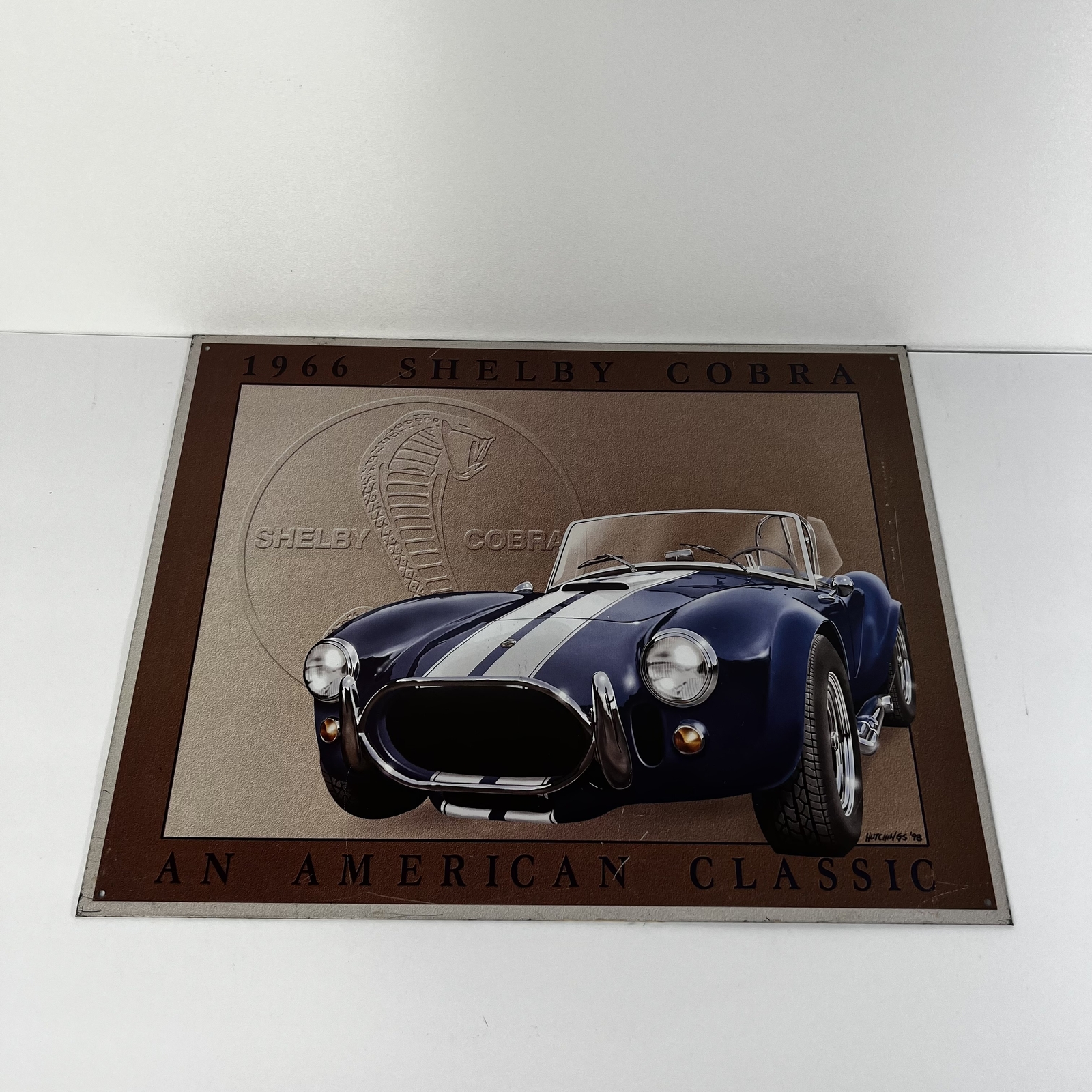 Vintage 1966 Shelby Cobra American Rustic Tin Metal Sign Auto | eBay